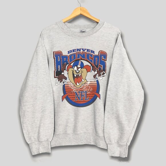 Tops | Vintage Denver Broncos Taz Looney Tunes Sweatshirt Retro ...